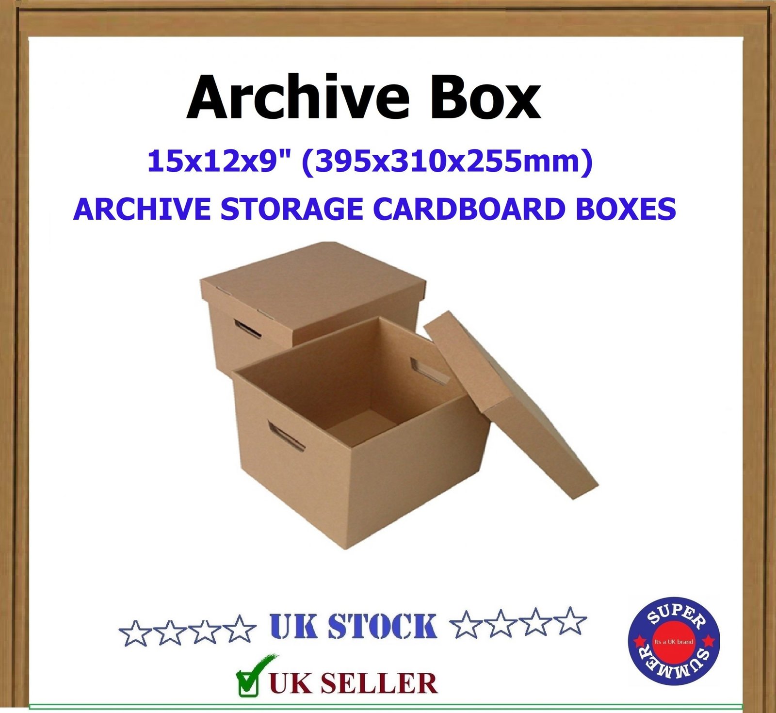 Strong A4 Storage Filing Archive Removal cardboard Box